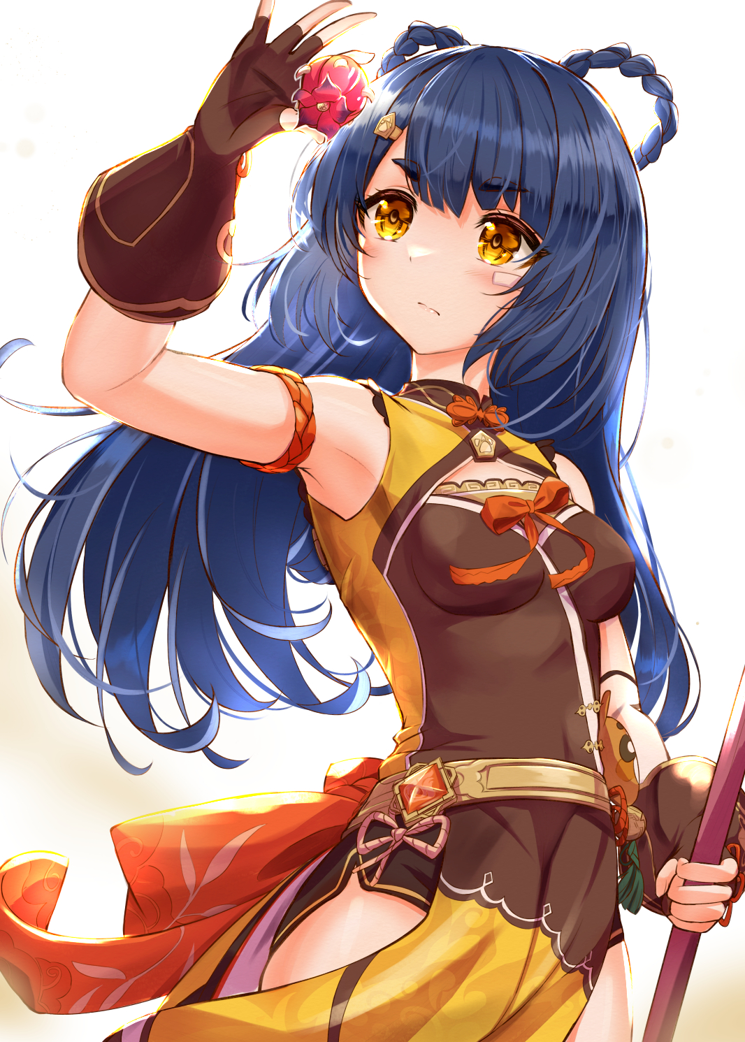 Safebooru - 1girl alternate hair length alternate hairstyle bangs black hair braid brown gloves ...