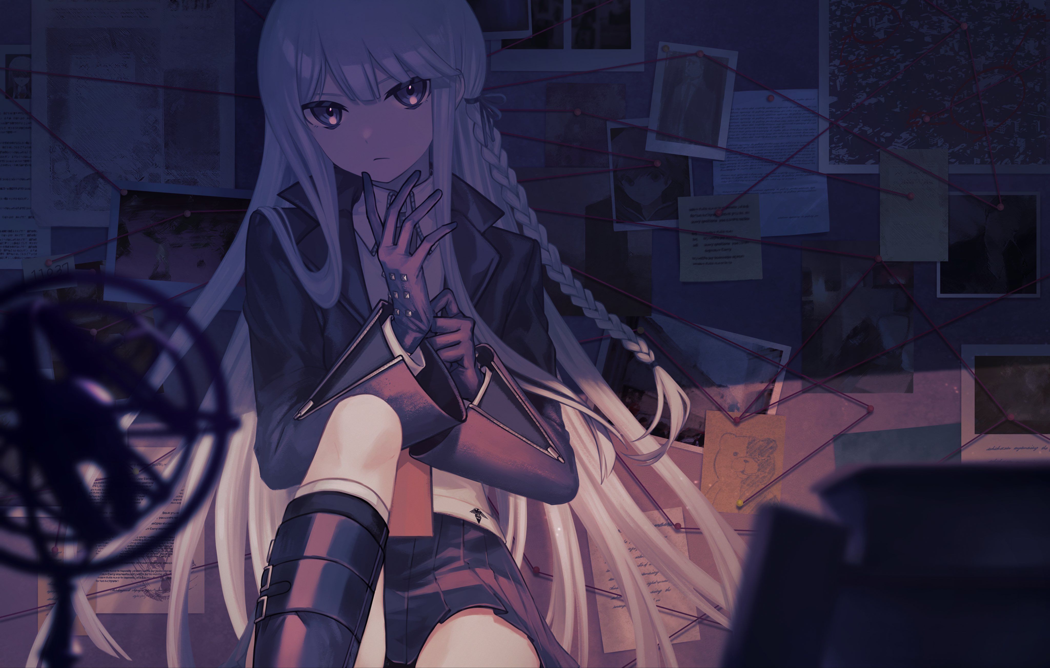 Safebooru - 1girl absurdres adjusting clothes adjusting gloves anui bangs black gloves boots ...