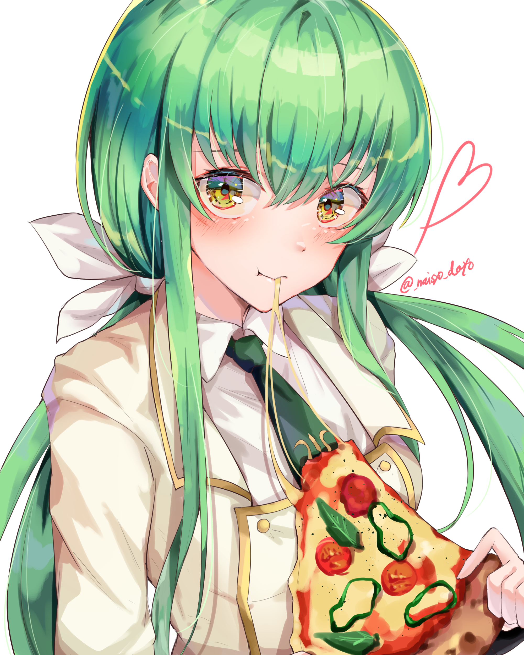 Safebooru - 1girl :t absurdres ashford academy uniform bangs bow c.c. cheese trail code geass ...