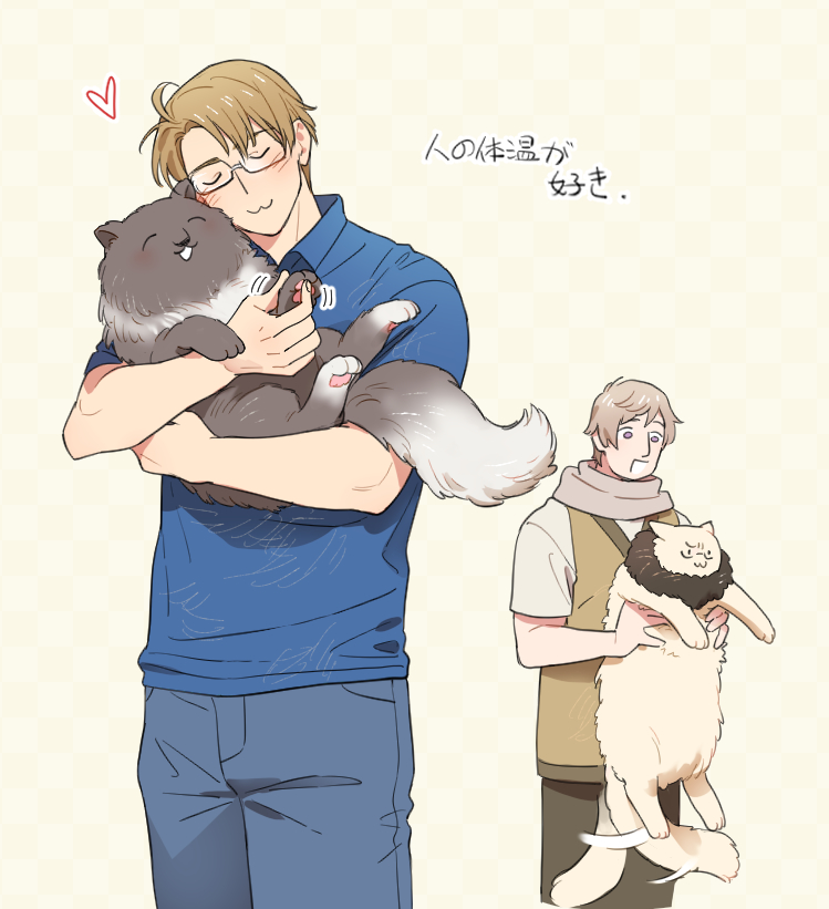 Safebooru - 2boys america (hetalia) animal animal hug animalization ...