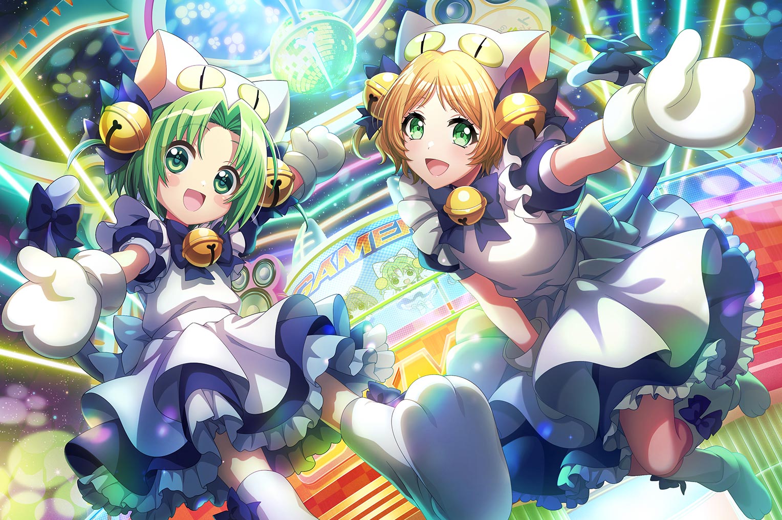 Safebooru - blonde hair d4dj dress green eyes short hair smile takeshita miiko | 4208970