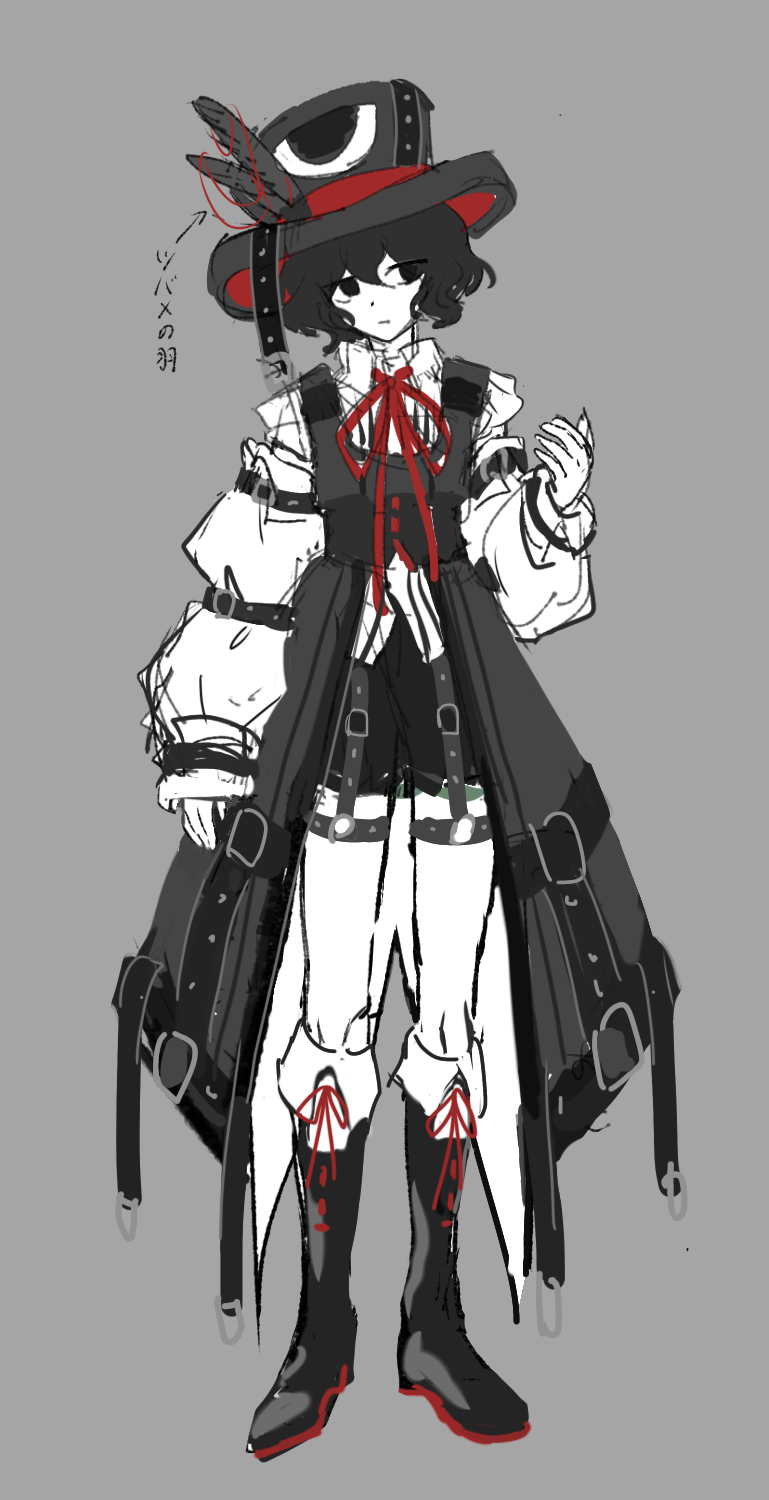 Safebooru - 1other adapted costume androgynous belt black belt black eyes black footwear black ...