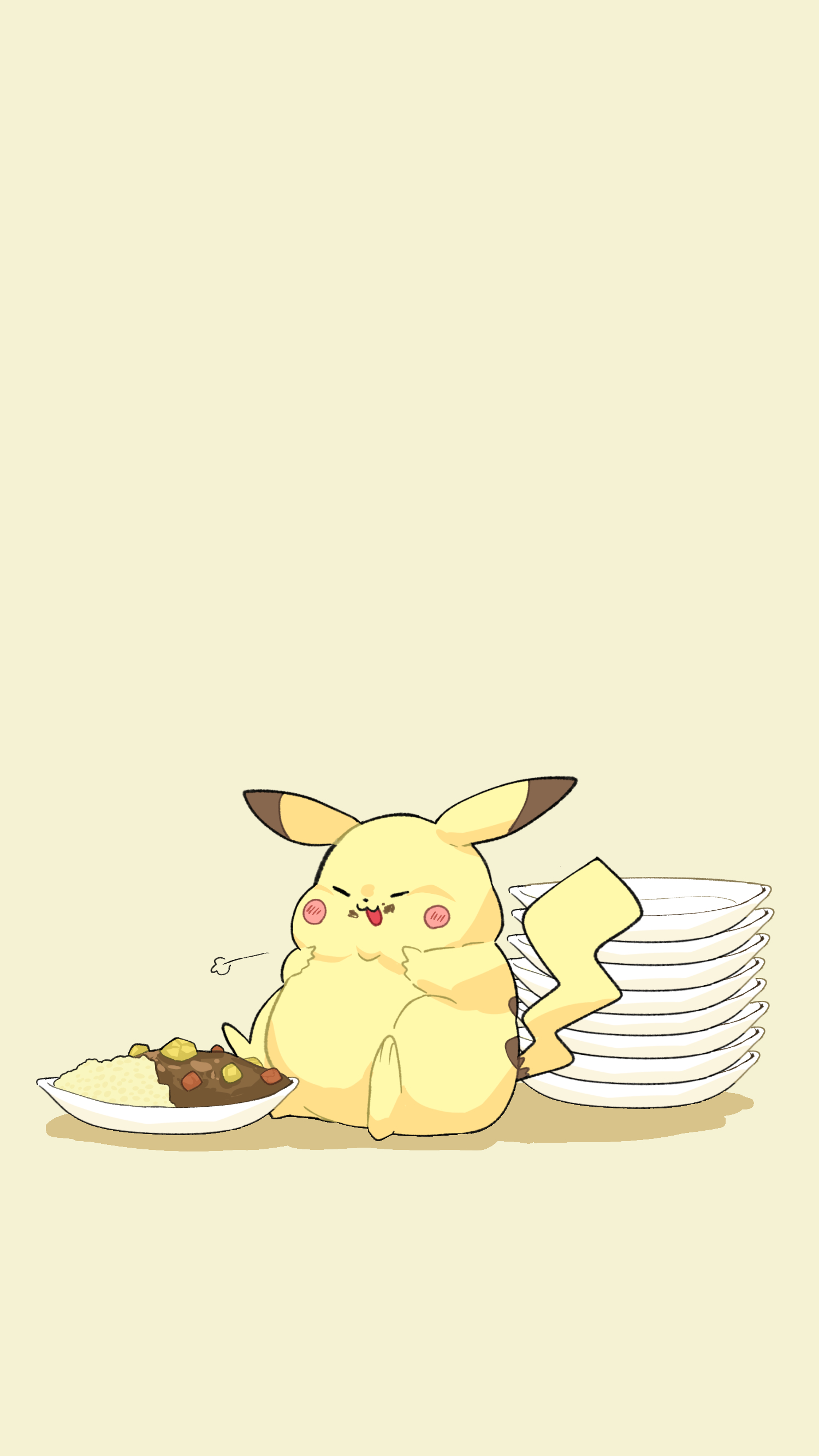 Safebooru - :d =3 absurdres big belly bowl closed eyes commentary ...