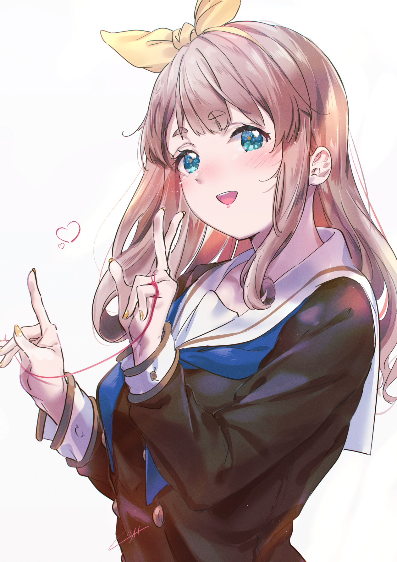 Safebooru - 1girl bangs blonde hair blue eyes blue neckerchief blush ...