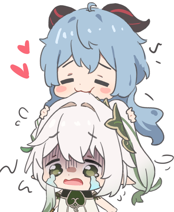 Safebooru - ahoge bangs blue hair bracelet chibi closed eyes commentary ...