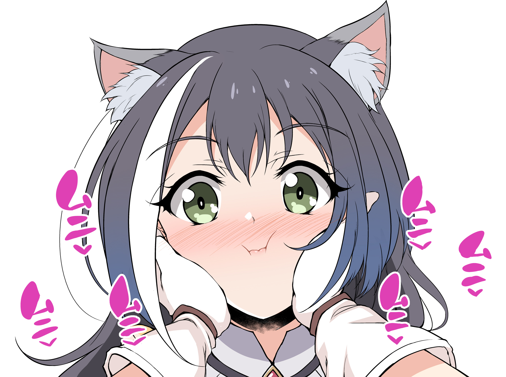 Safebooru - 2girls animal ear fluff animal ears blush cat ears cat girl close-up closed mouth ...
