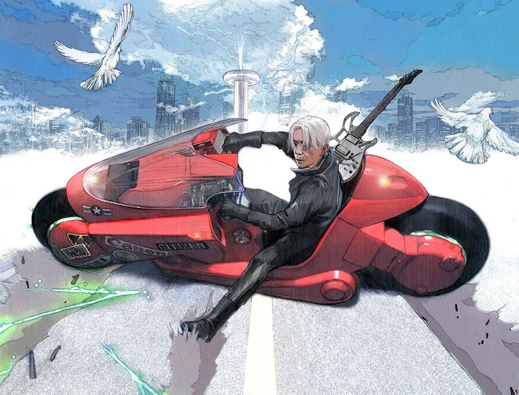 Safebooru - 1boy akira akira slide bird black coat black footwear black gloves black pants ...