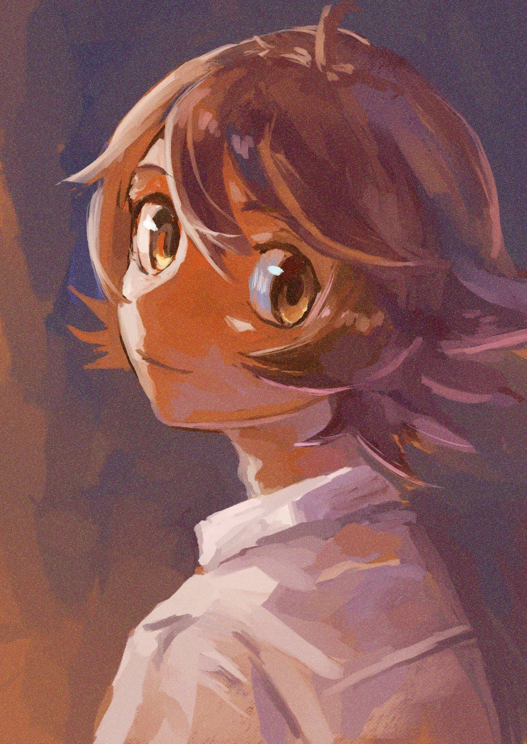 Safebooru - 1boy ahoge bangs brown hair closed mouth flipped hair hair ...