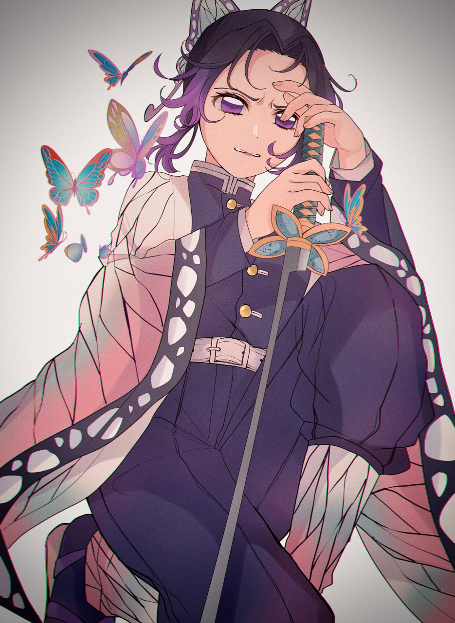 Safebooru - 1girl black hair black jacket black pants bug butterfly ...