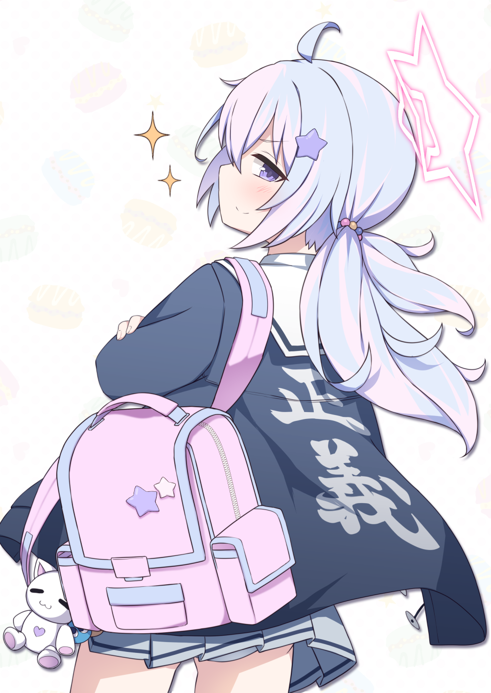 Safebooru - 1girl backpack bag bag charm bangs blue archive charm (object) commentary request ...