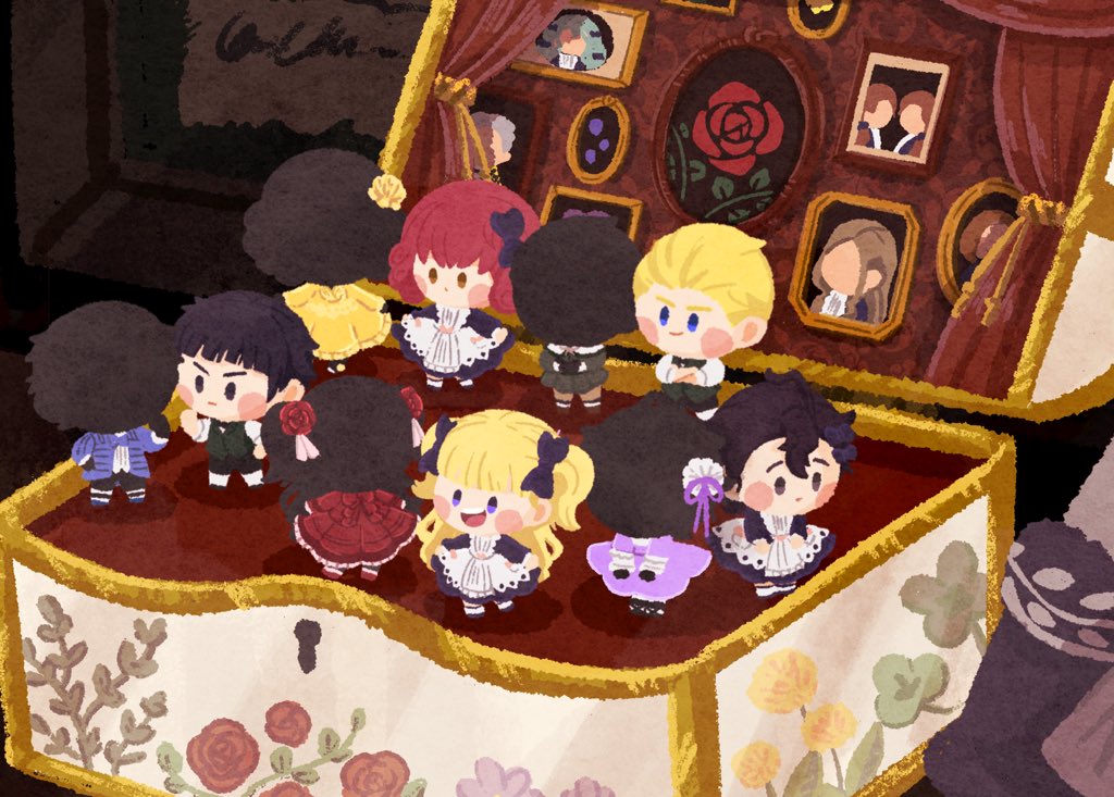 Safebooru - 4boys 6+girls apron bangs barbie (shadows house) belle ...