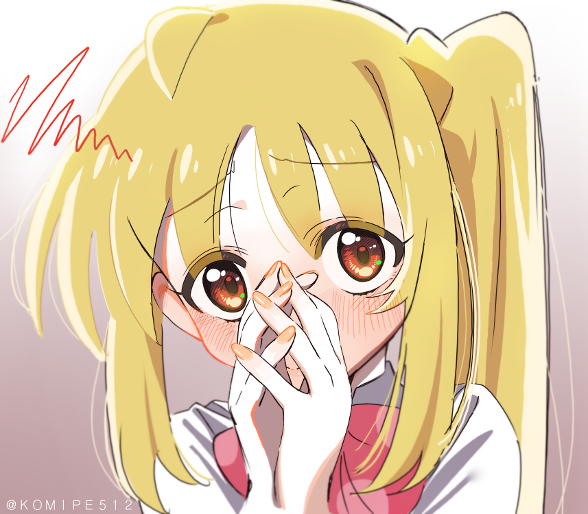 Safebooru - 1girl ahoge blonde hair blush bocchi the rock! bow brown ...