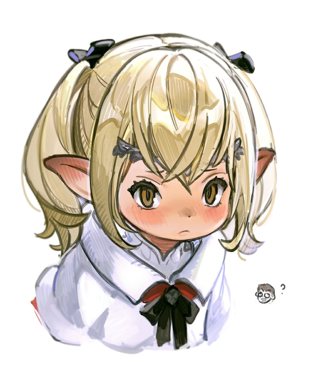 Safebooru - 1girl ? ardbert (ff14) bangs blonde hair blush bow brown ...