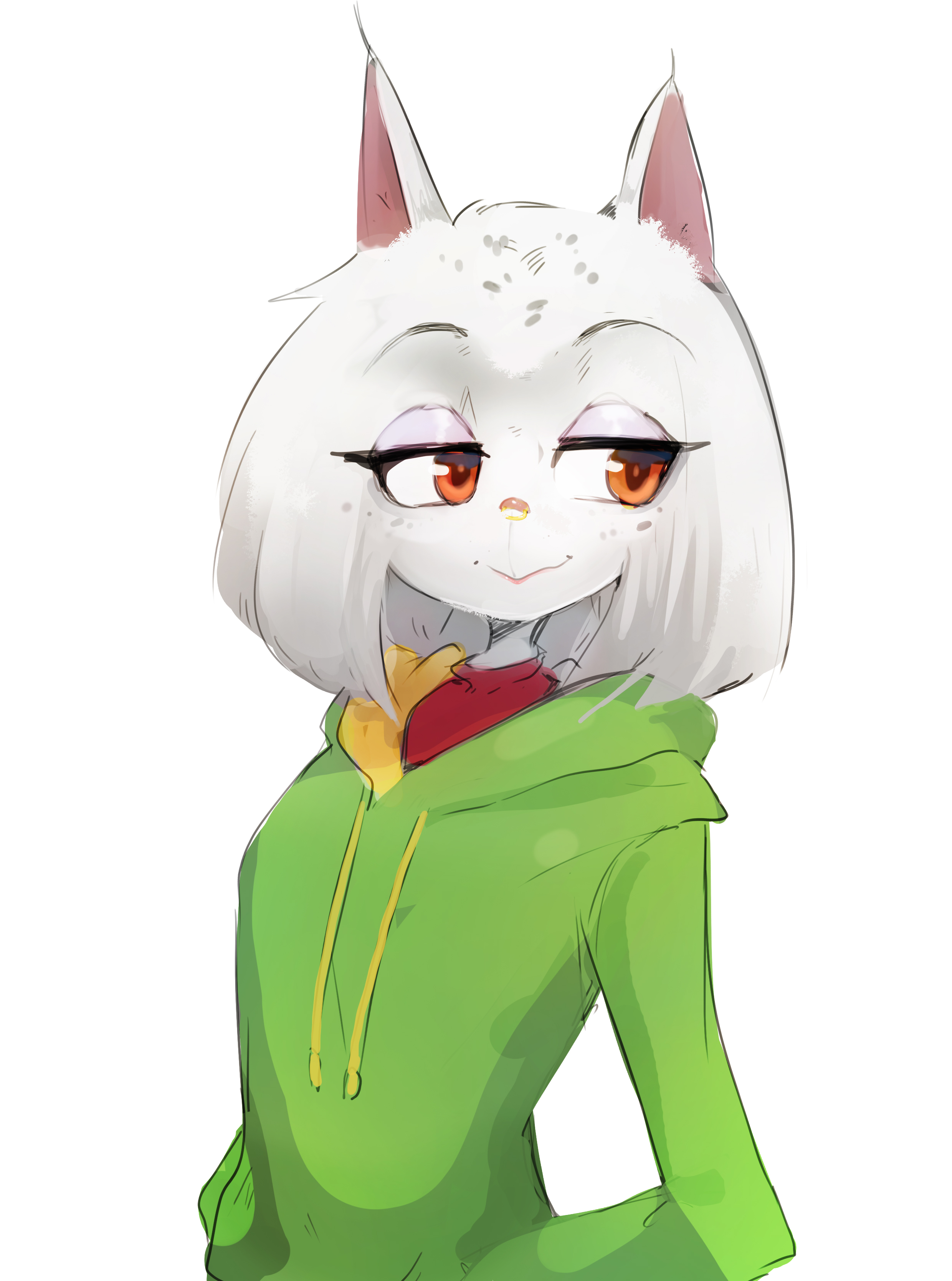 Safebooru - 1girl :> absurdres animal ears animal nose body fur ...