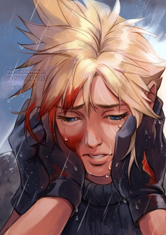 Safebooru - 2boys black gloves blonde hair blood blood on face blue ...