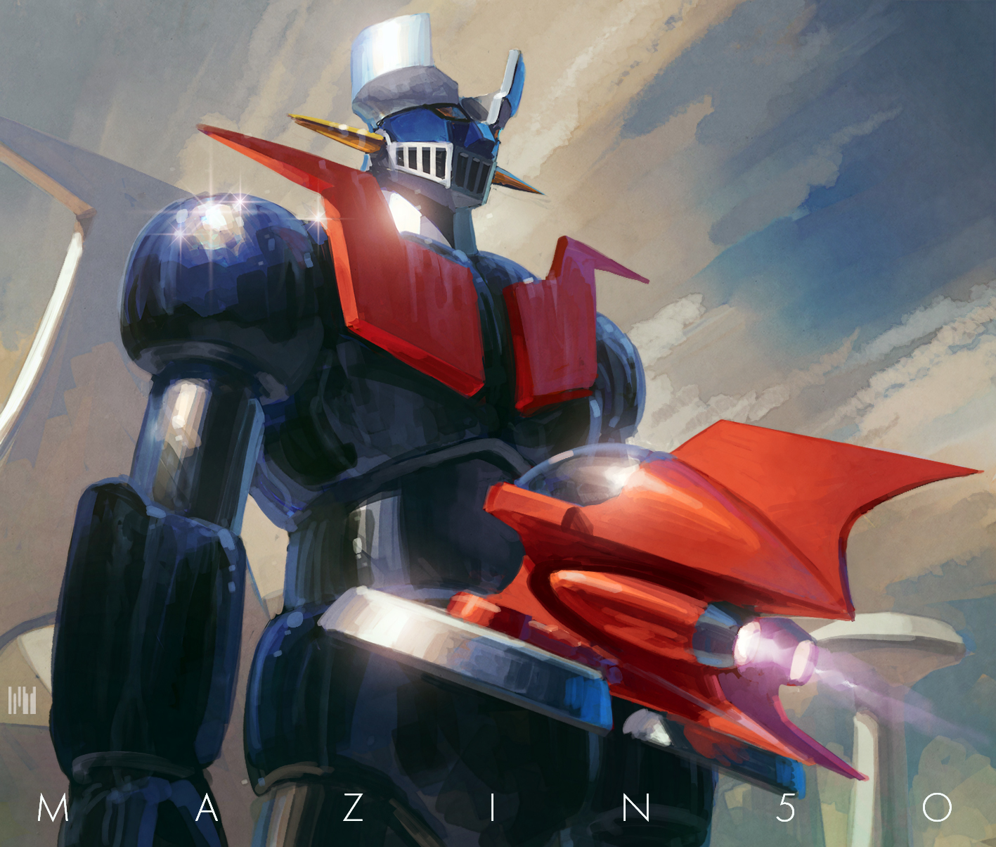 Safebooru - aircraft anniversary clouds flying fmu highres mazinger ...