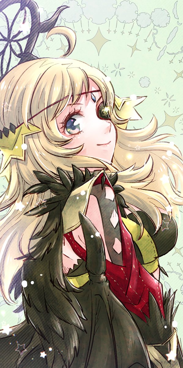 Safebooru - 1girl ahoge bangs black feathers blonde hair bodystocking breasts circlet ebi puri ...
