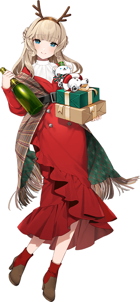 Safebooru - 1girl braid brown hair christmas full body hoshiakari (c2 ...