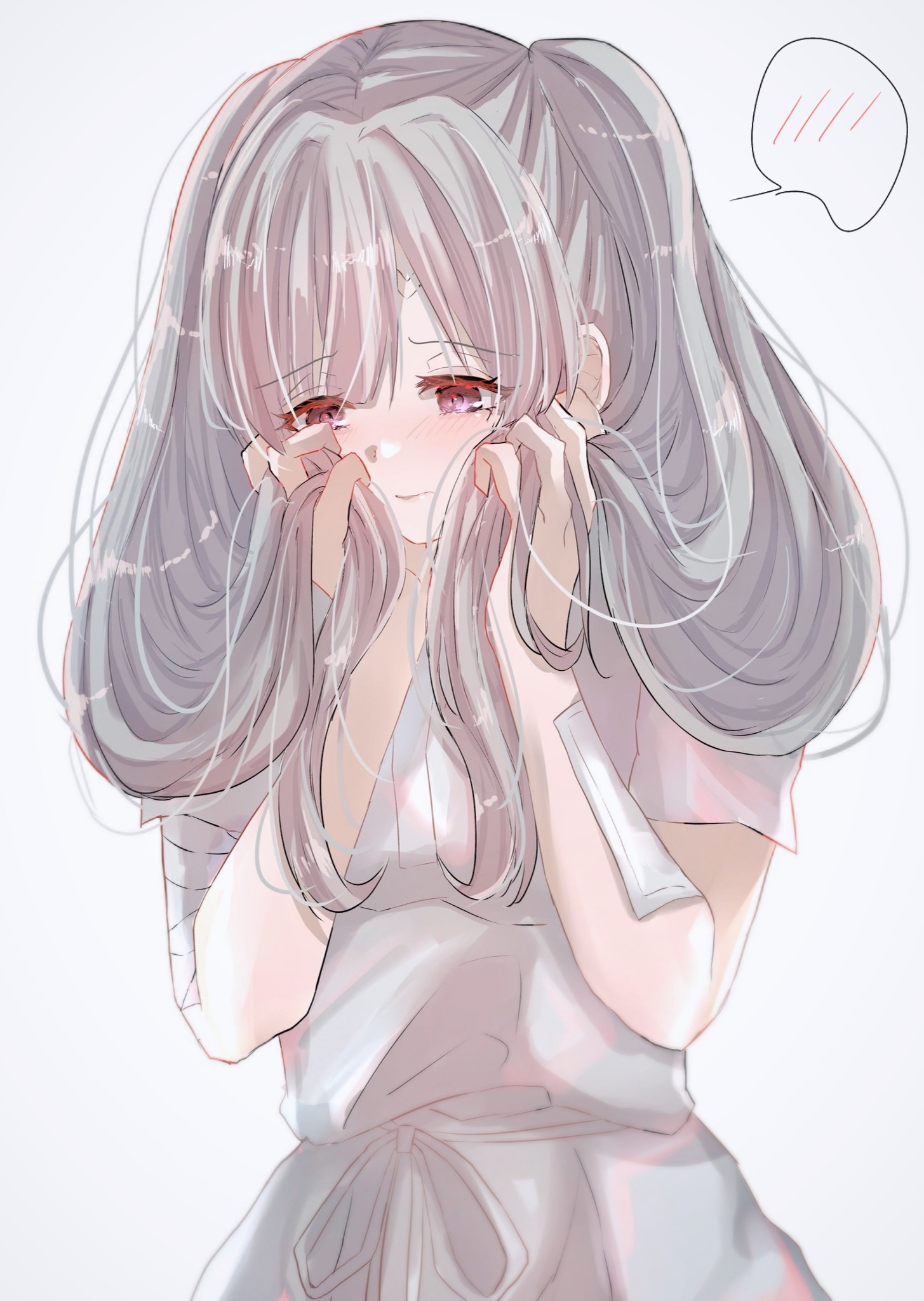 Safebooru - 1girl bandaged arm bandages bandaid bandaid on face blush cropped legs dress ...