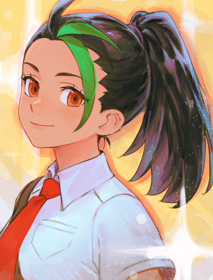 Safebooru - 1girl ahoge bangs black hair blush closed mouth collared ...