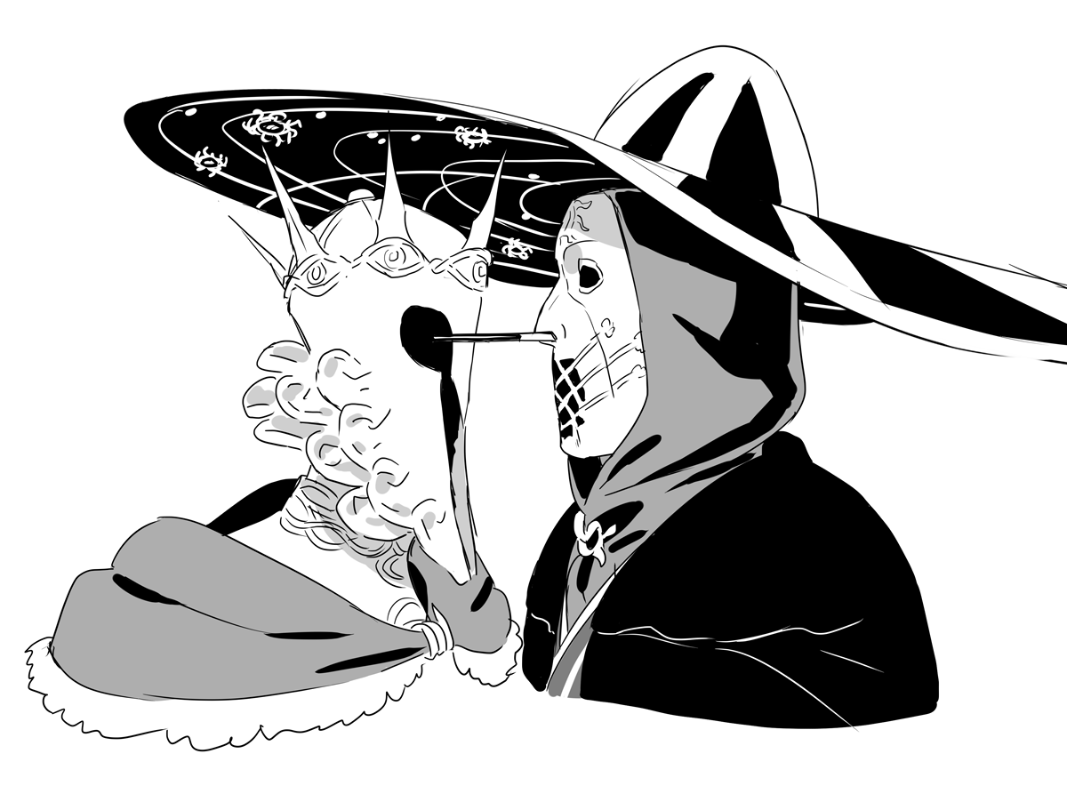 Safebooru - 2boys arizuka (catacombe) elden ring face-to-face food from ...