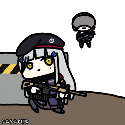 Safebooru - animated gif assault rifle girls frontline hk416 (girls ...