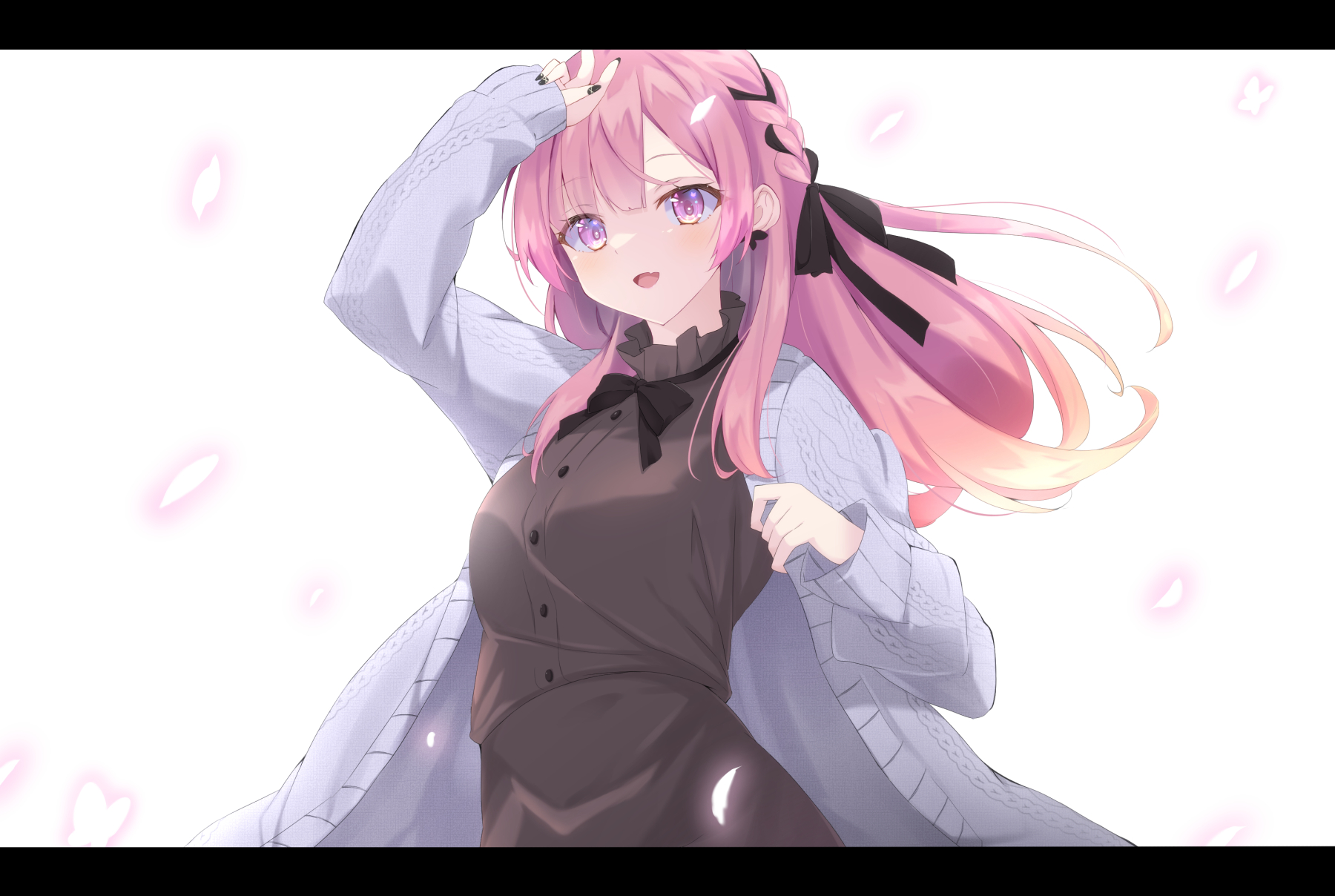 Safebooru 1girl Bangs Black Bow Black Bowtie Black Dress Black Ribbon 7278