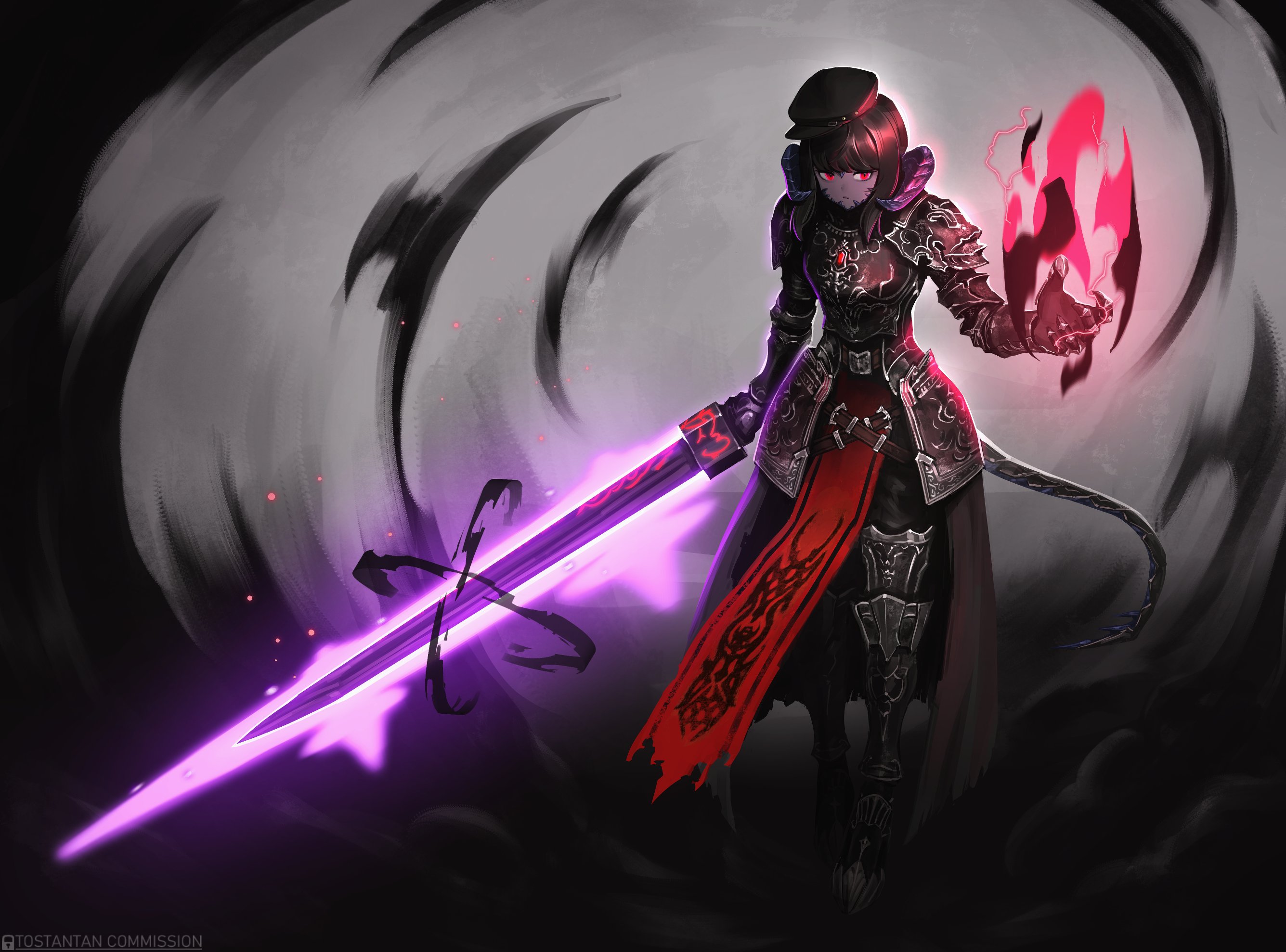 Safebooru - 1girl armor au ra avatar (ff14) bangs black hair colored ...