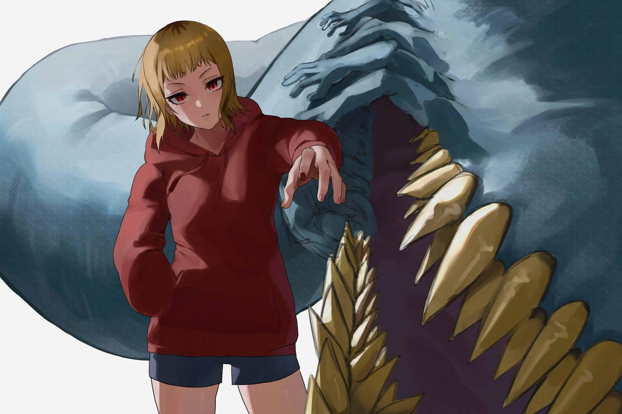 Safebooru - 1girl akane sawatari (chainsaw man) bangs blonde hair chainsaw man highres hood ...