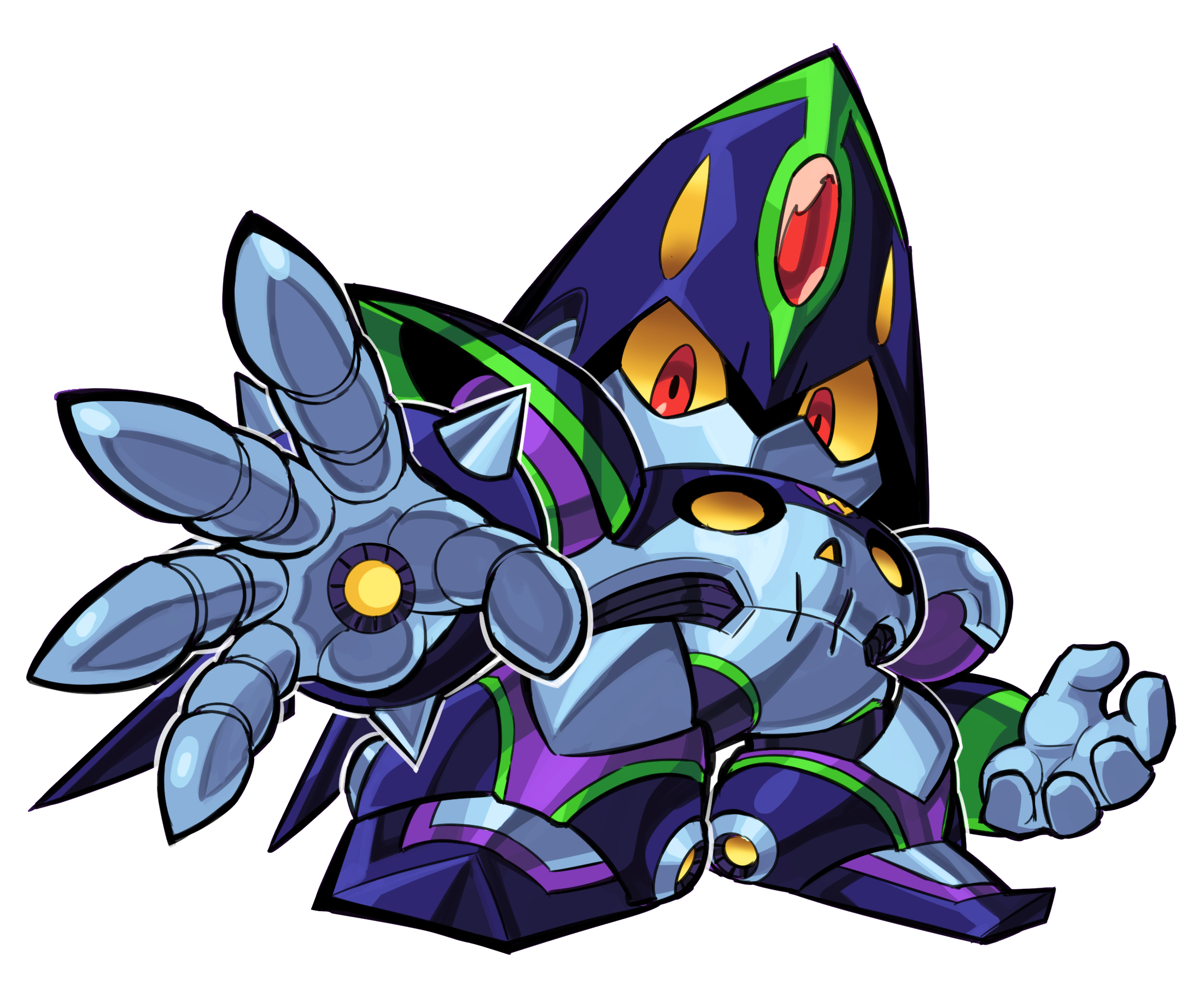 Safebooru - chibi colored sclera commentary evil robot (mega man ...