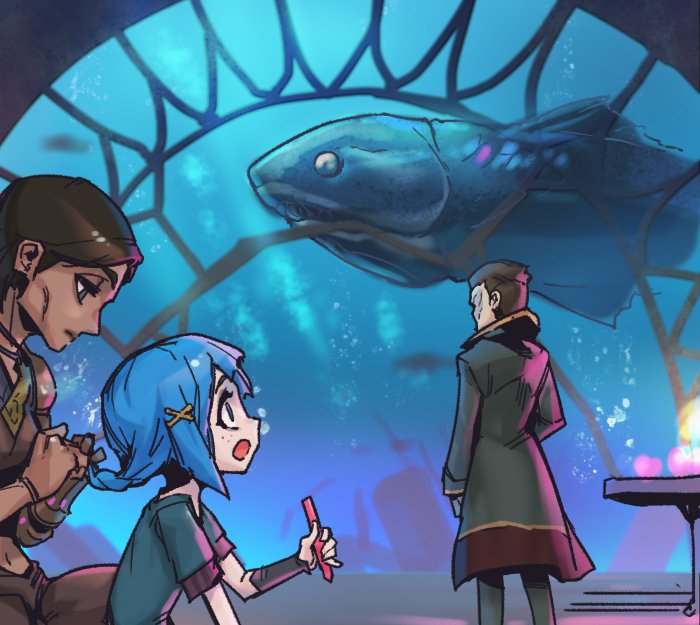 Safebooru - 1boy 2girls :o animal arcane: league of legends bangs ...