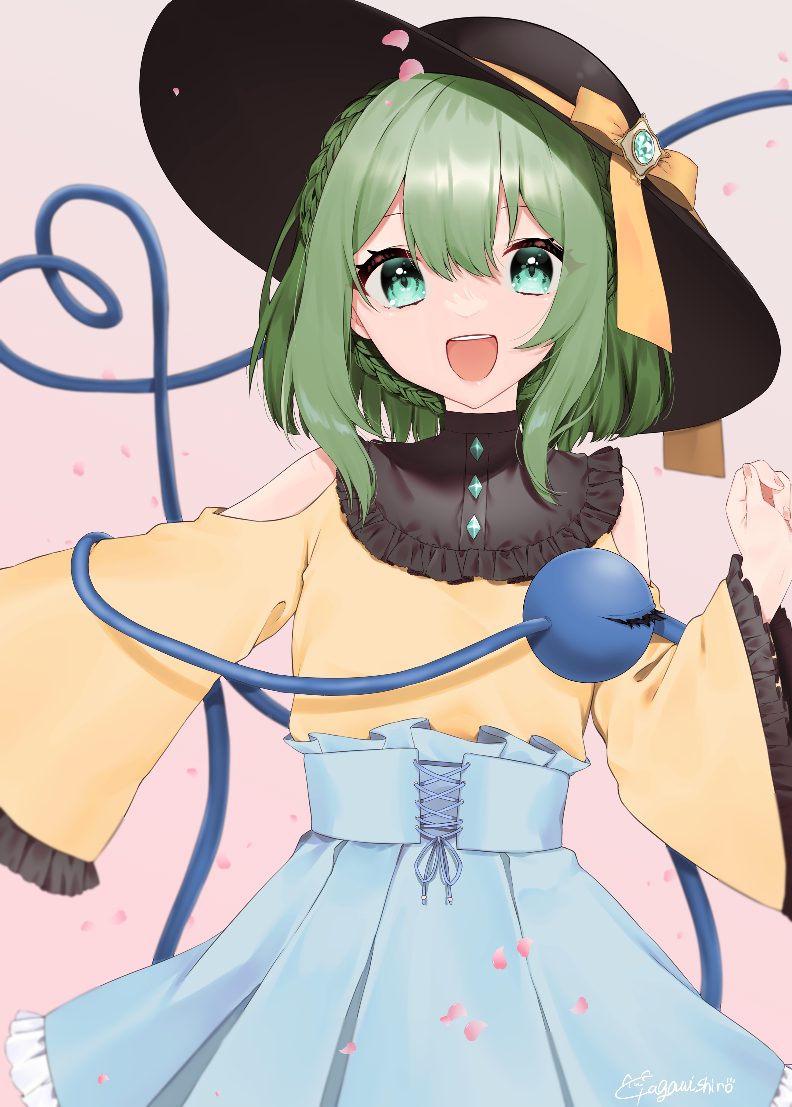 Safebooru - 1girl :d abe suke absurdres adapted costume alternate ...