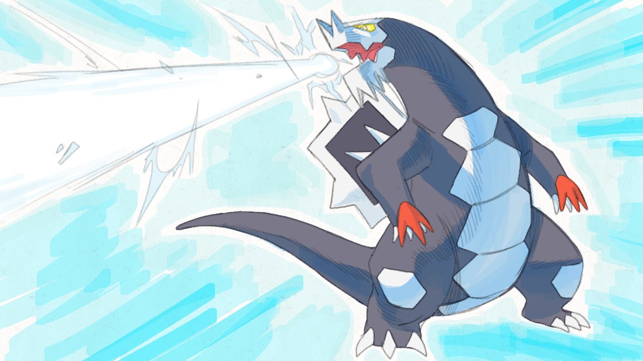 Safebooru - baxcalibur blue skin claws colored skin dragon fangs ice ...