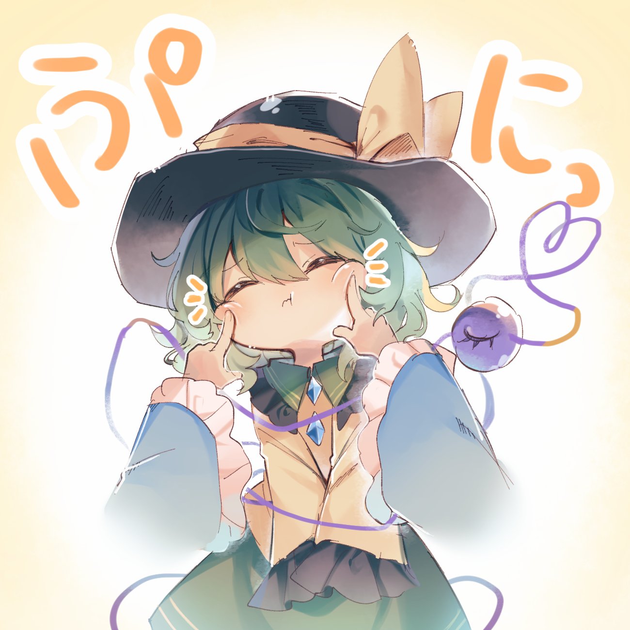 Safebooru - 2girls :t black headwear blouse blue shirt bow buttons ...