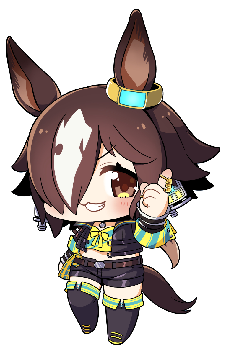 Safebooru - 1girl :d animal ears bangs belt black footwear black jacket ...