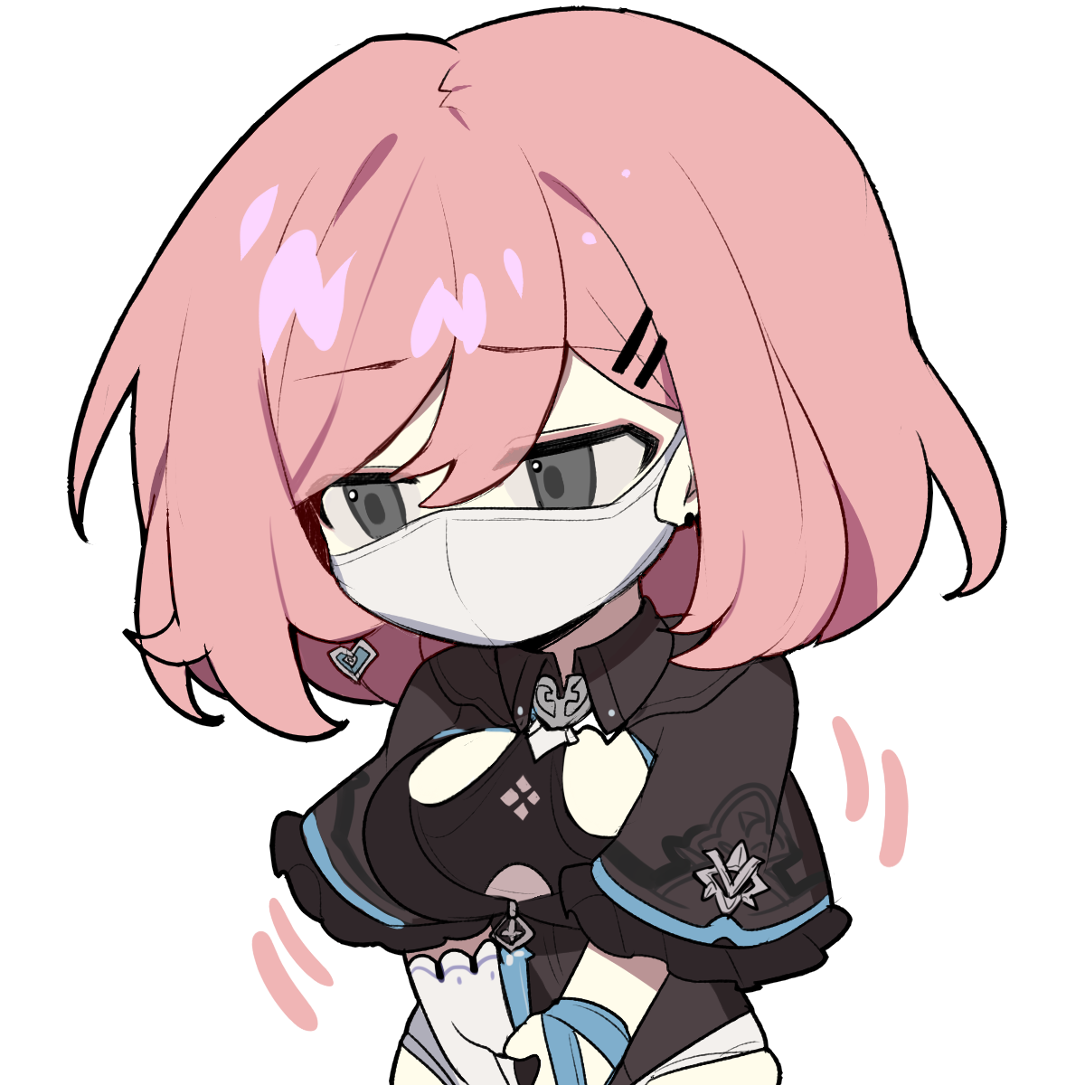 Safebooru - 1girl bangs black leotard bob cut breasts gloves grey eyes ...