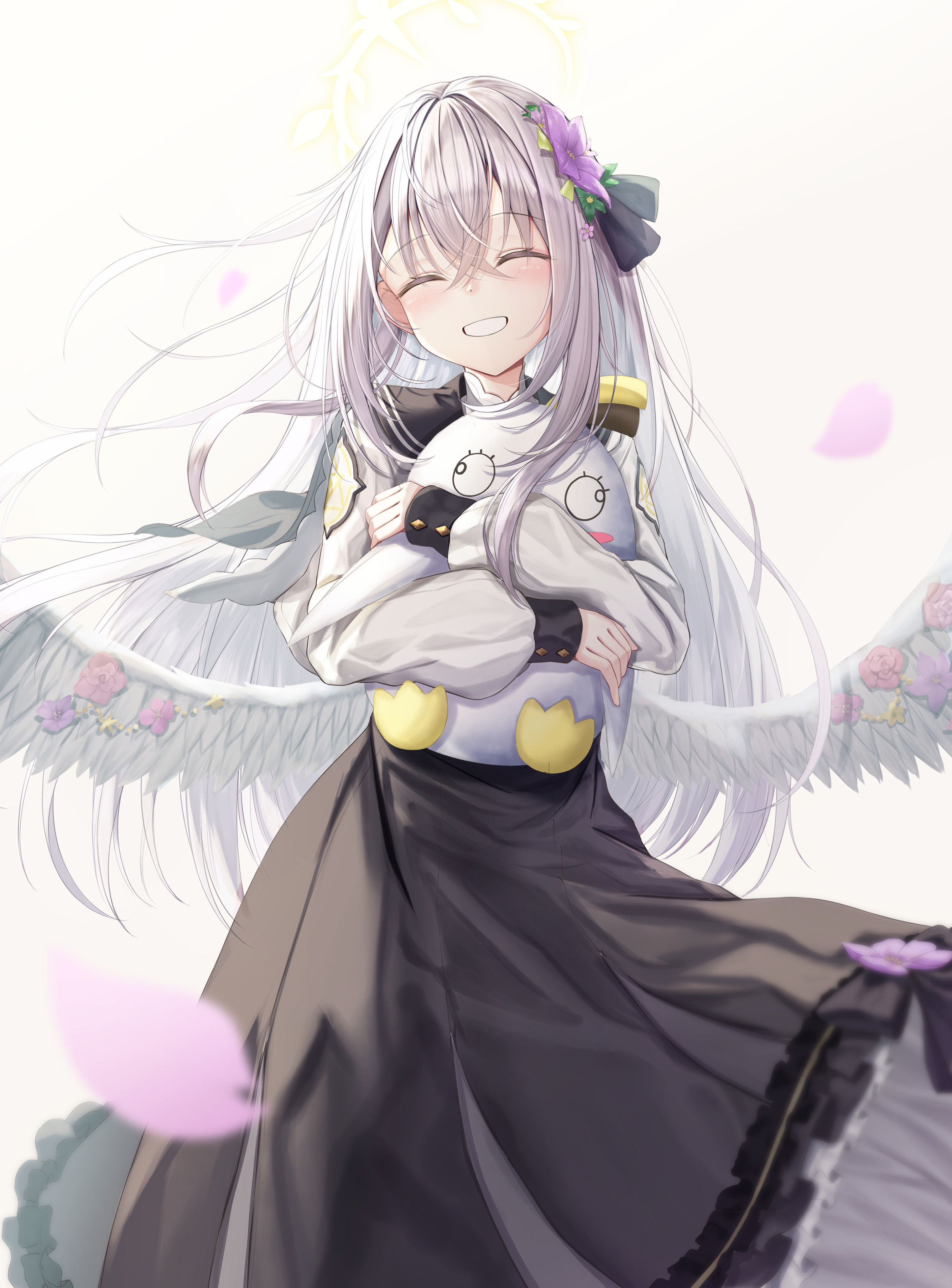 Safebooru - 1girl absurdres azusa (blue archive) bangs black bow black dress black sailor collar ...