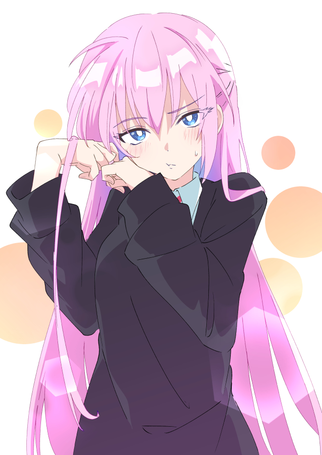 Safebooru - 1girl blue eyes blush closed mouth hair between eyes ixy kawaii dake ja nai ...