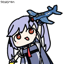 Safebooru - 1girl airplane animated gif azur lane essex (azur lane) fighter jet long hair ...