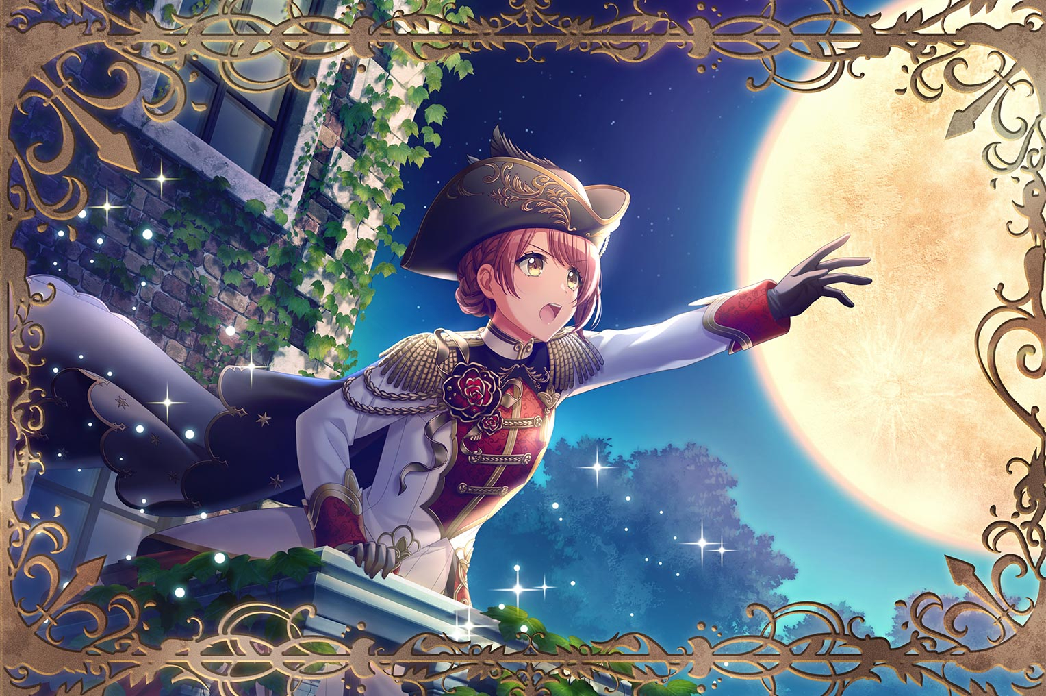 Safebooru - balcony brown eyes brown hair cape flat chest jacket kasuga ...