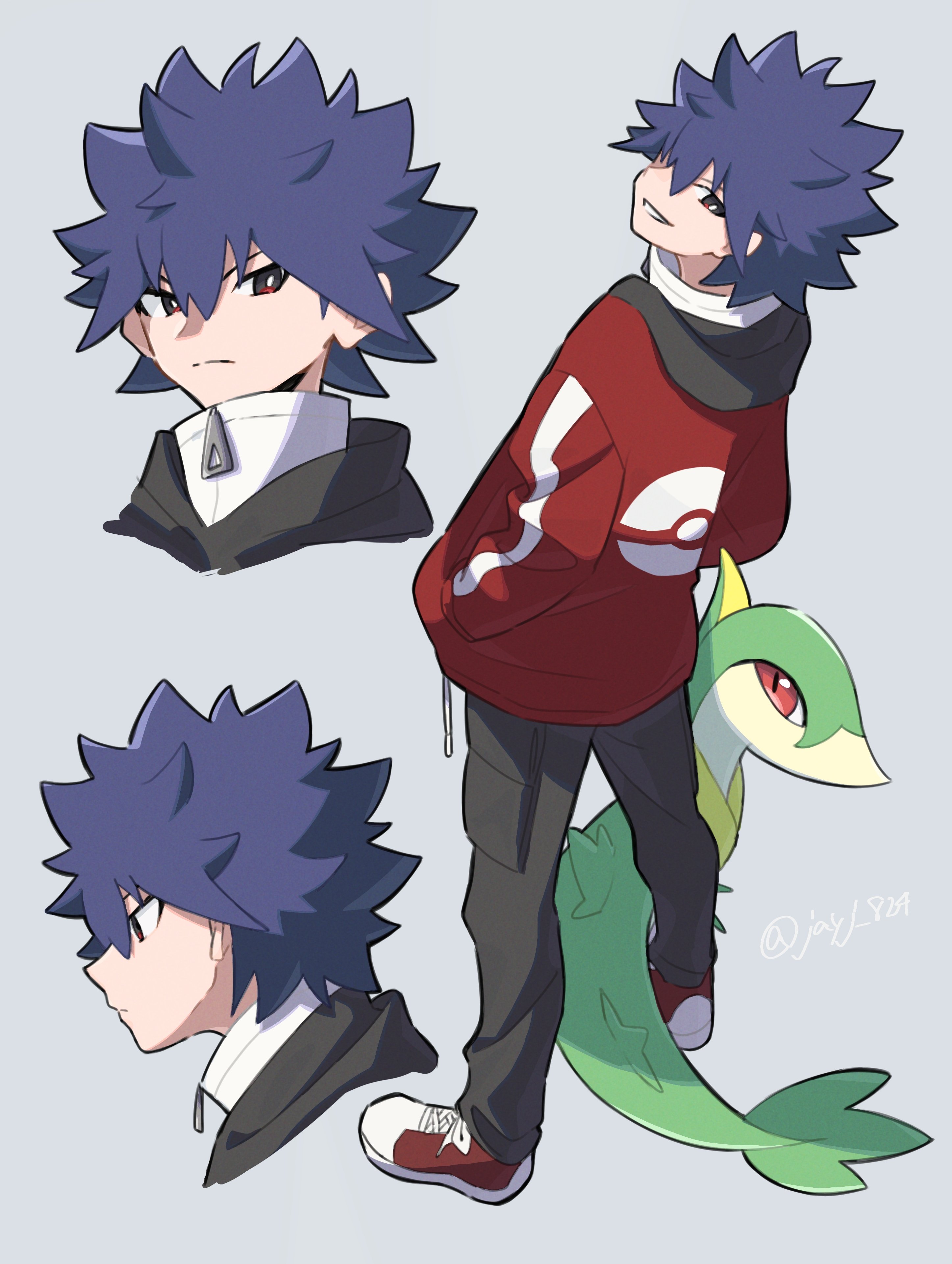 Safebooru - 1boy absurdres alternate costume black hair bright pupils ...