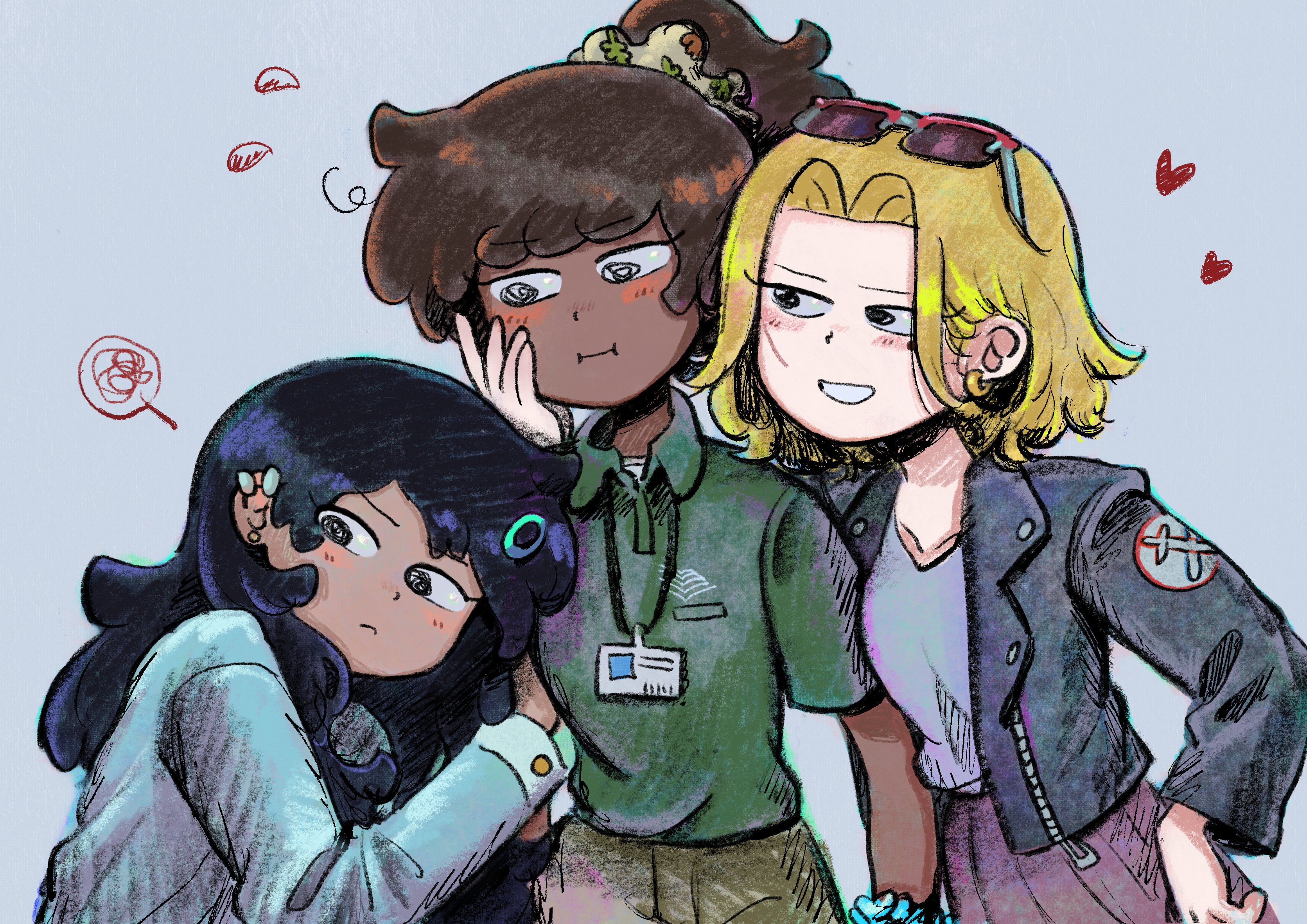 Safebooru - 3girls 770nanao15 absurdres amphibia anne boonchuy black ...