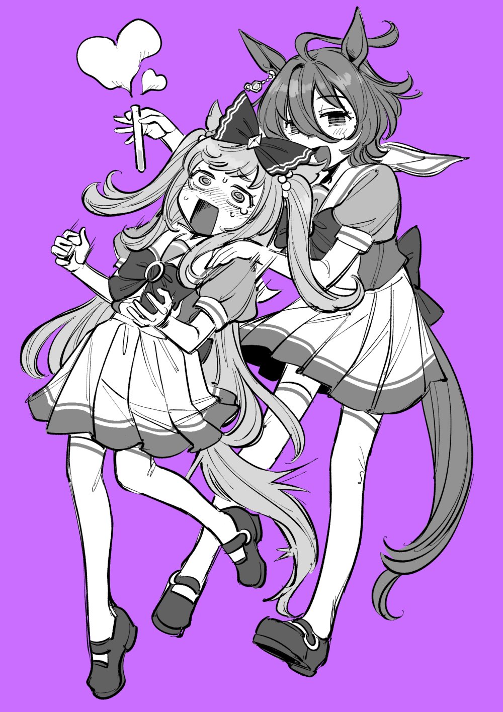Safebooru - 2girls @ @ agnes digital (umamusume) agnes tachyon (umamusume) ahoge animal ears ...