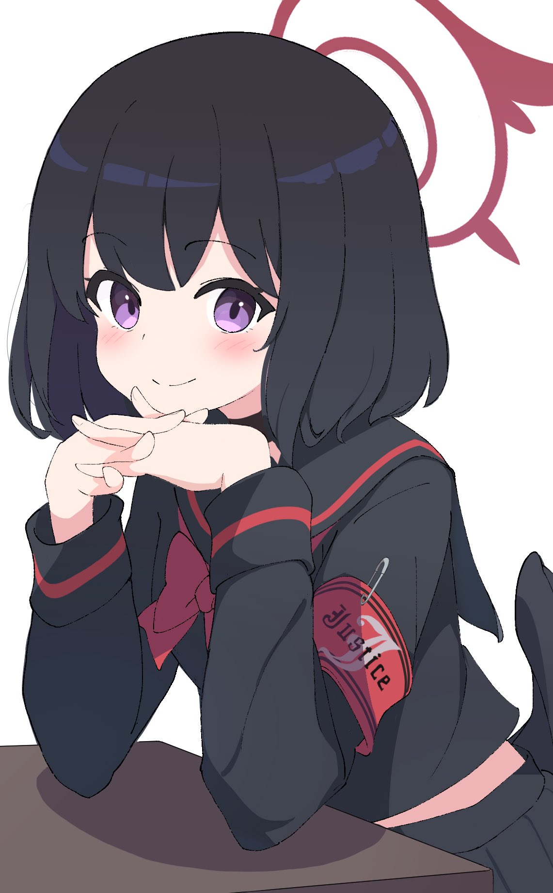 Safebooru - 1girl armband black hair black sailor collar black serafuku black skirt blue archive ...