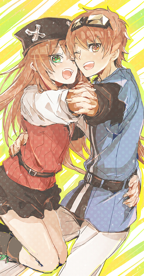 Safebooru - 1boy 1girl belt black belt black footwear black headwear ...