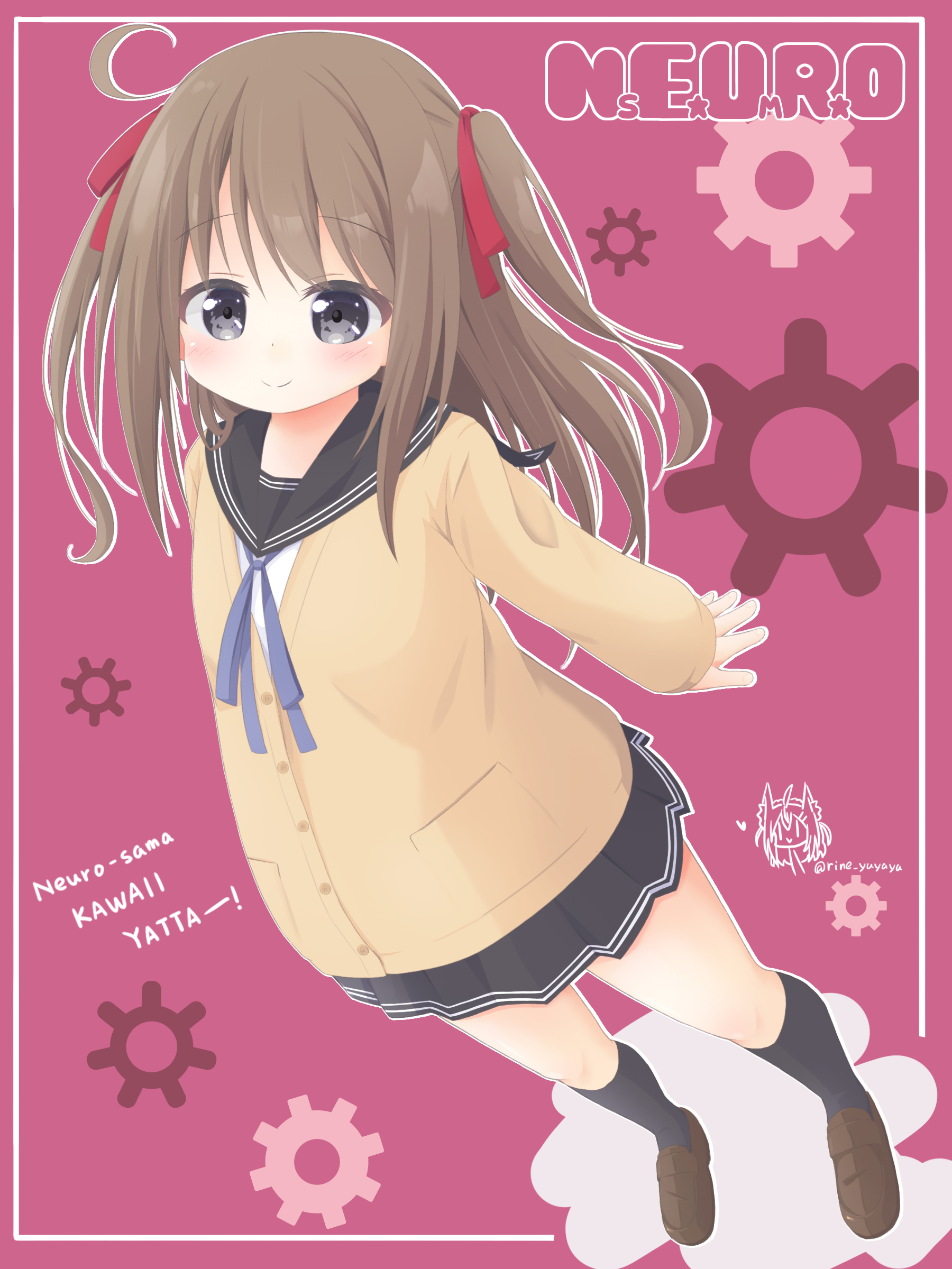 Safebooru - 1girl absurdres ahoge bangs black sailor collar black skirt black socks blonde dog ...