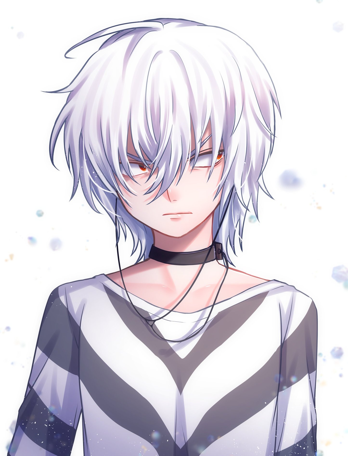 Safebooru - >:( 1boy accelerator (toaru majutsu no index) albino ...