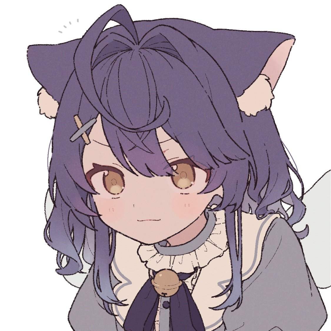 Safebooru - 1girl :3 ahoge amamiya kokoro animal ears asahara bangs bell blue bow blue bowtie ...