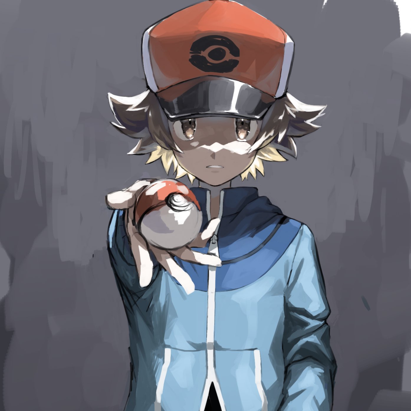 Safebooru - 1boy baseball cap blue jacket brown eyes brown hair ...