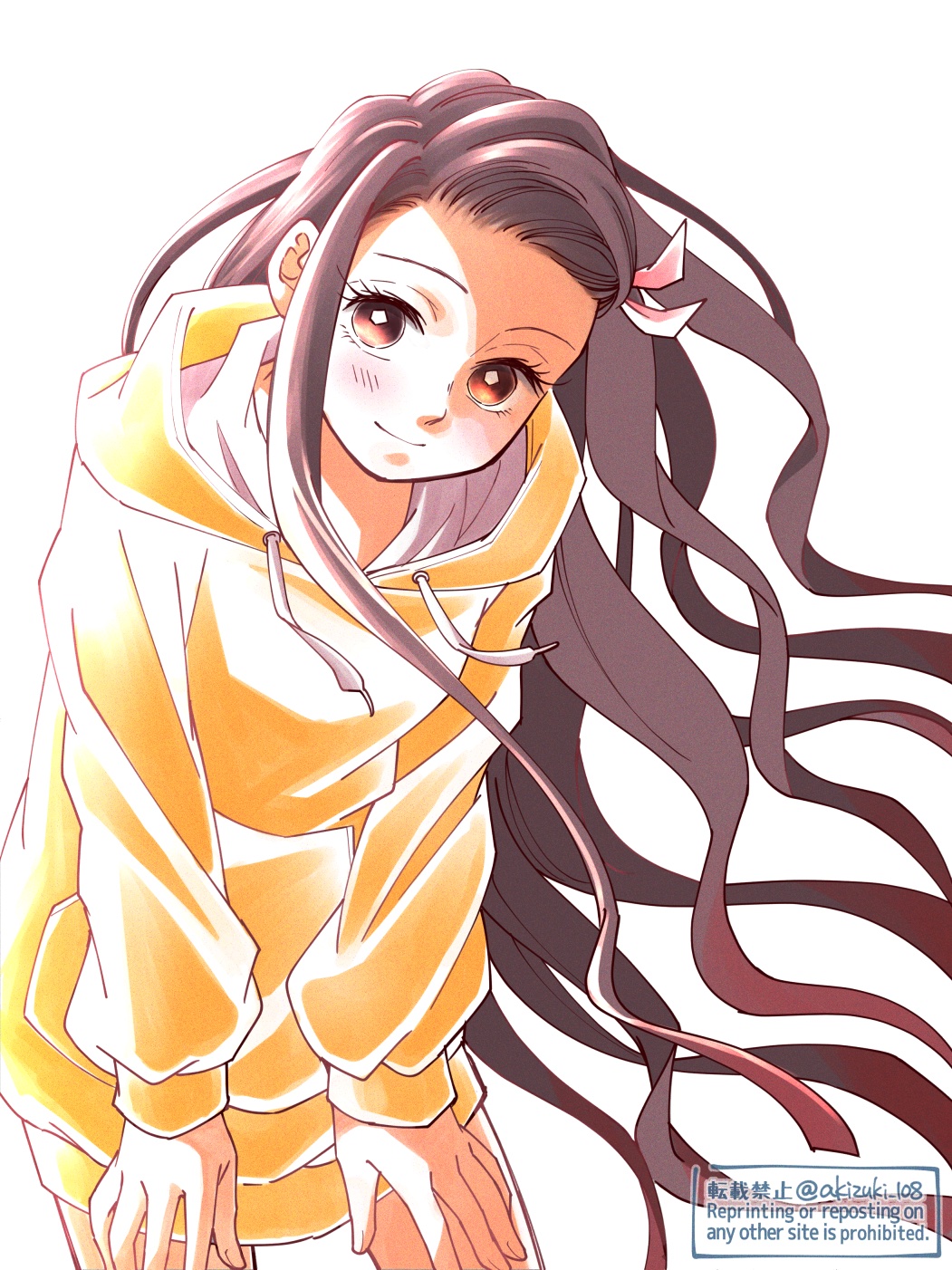 Safebooru - 1girl akizuki108 bent over black hair brown eyes commentary ...